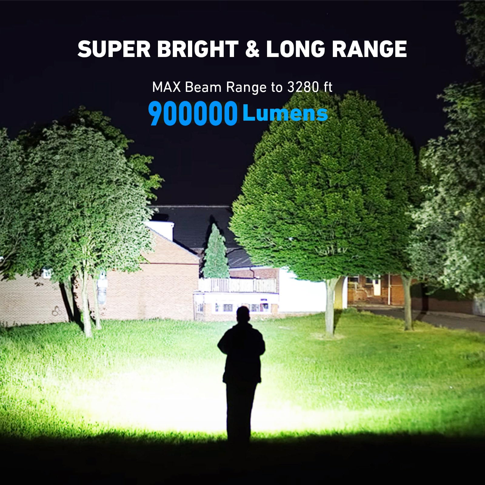 FUROLD Rechargeable LED Flashlights High Lumens 2 Pack 990,000 Super Bright Powerful Flash Light,5 Modes, IPX6 Waterproof,Handheld Tactical Flashlights for Emergency Camping Hiking