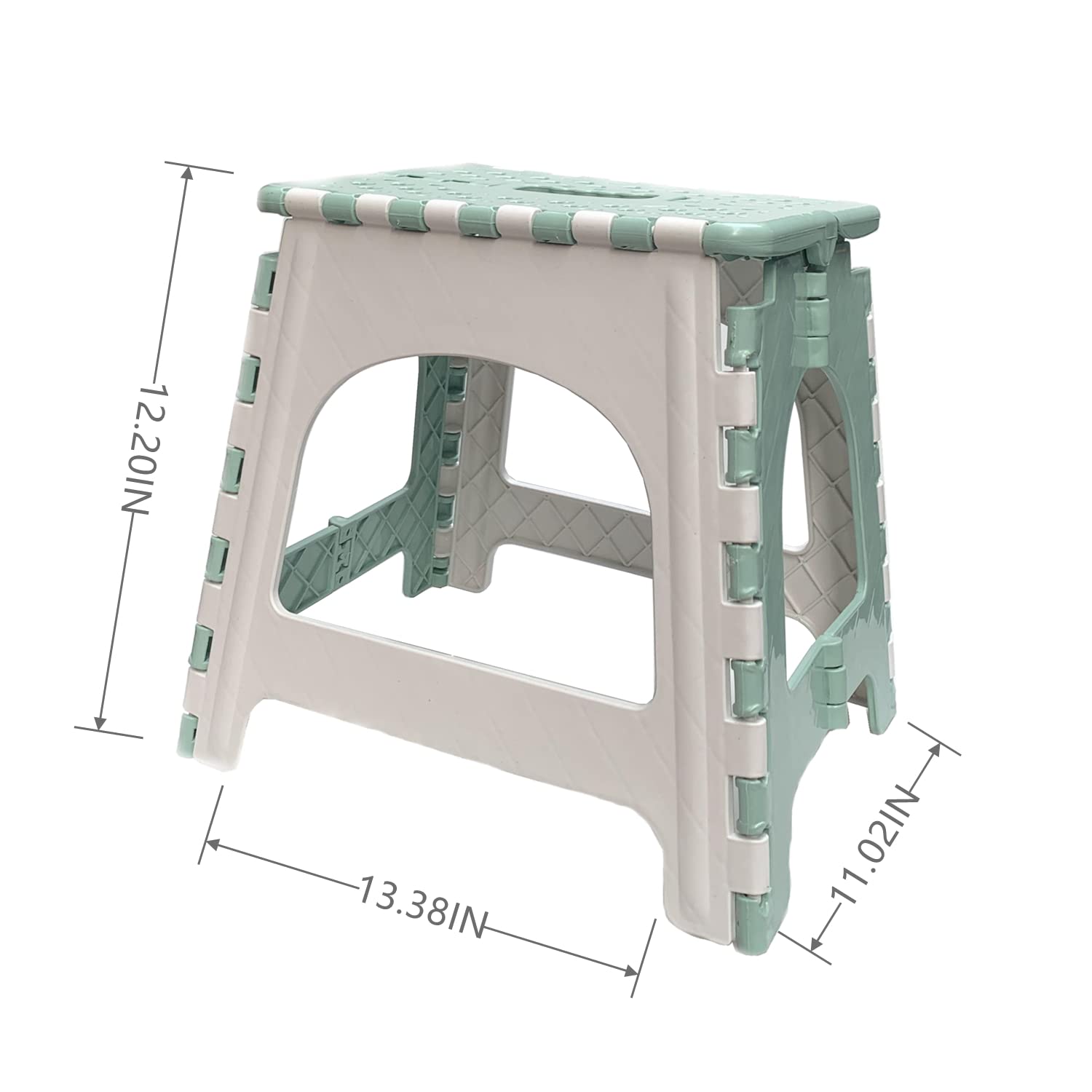 Shower Stool for Inside Shower, TRANOMOS Foldable Small Shower Stool for Shaving Legs, Waterproof Plastic Corner Shower Foot Stool, Shower Foot Rest, Pedicure Stand Foot Rest,Green