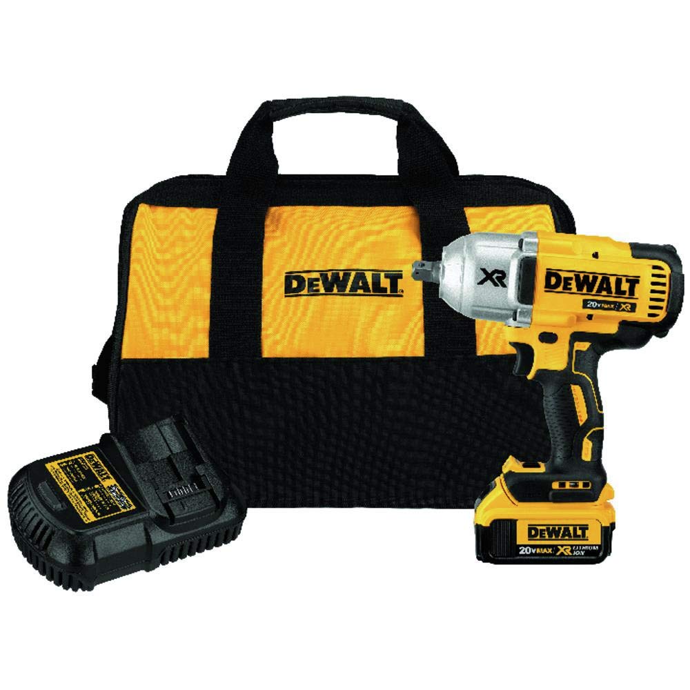 Dewalt DCF899M1R 20V MAX XR Cordless Lithium-Ion High Torque 1/2 in. Impact Wrench with Detent Pin Anvil (Renewed)