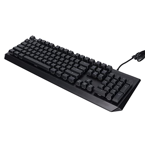 GOWENIC Game Mechanical Keyboard for PC, 104 Keys RGB Backlight Ergonomic Design Wired USB Computer Gaming Keyboard Black