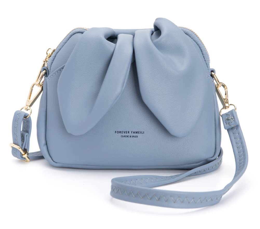 Epsion Cute Bunny PU Leather Hobo Bags Zipper Closure Adjustable Strap Crossbody Handbags Tote Purse