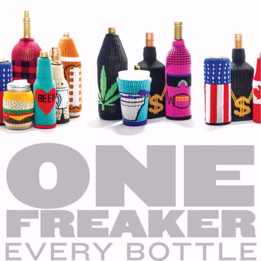 FREAKER Fits Every Bottle Can Beverage Insulator, Stops Bottle Sweat, Lance Tiny Arms Strong Cycling Tyrannosaurus Rex Bike Bicycle