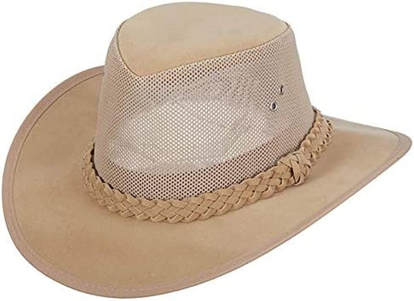 Dorfman Hat Co. Men's Soaker Hat with Mesh Sides (Natural, Large/X-Large)