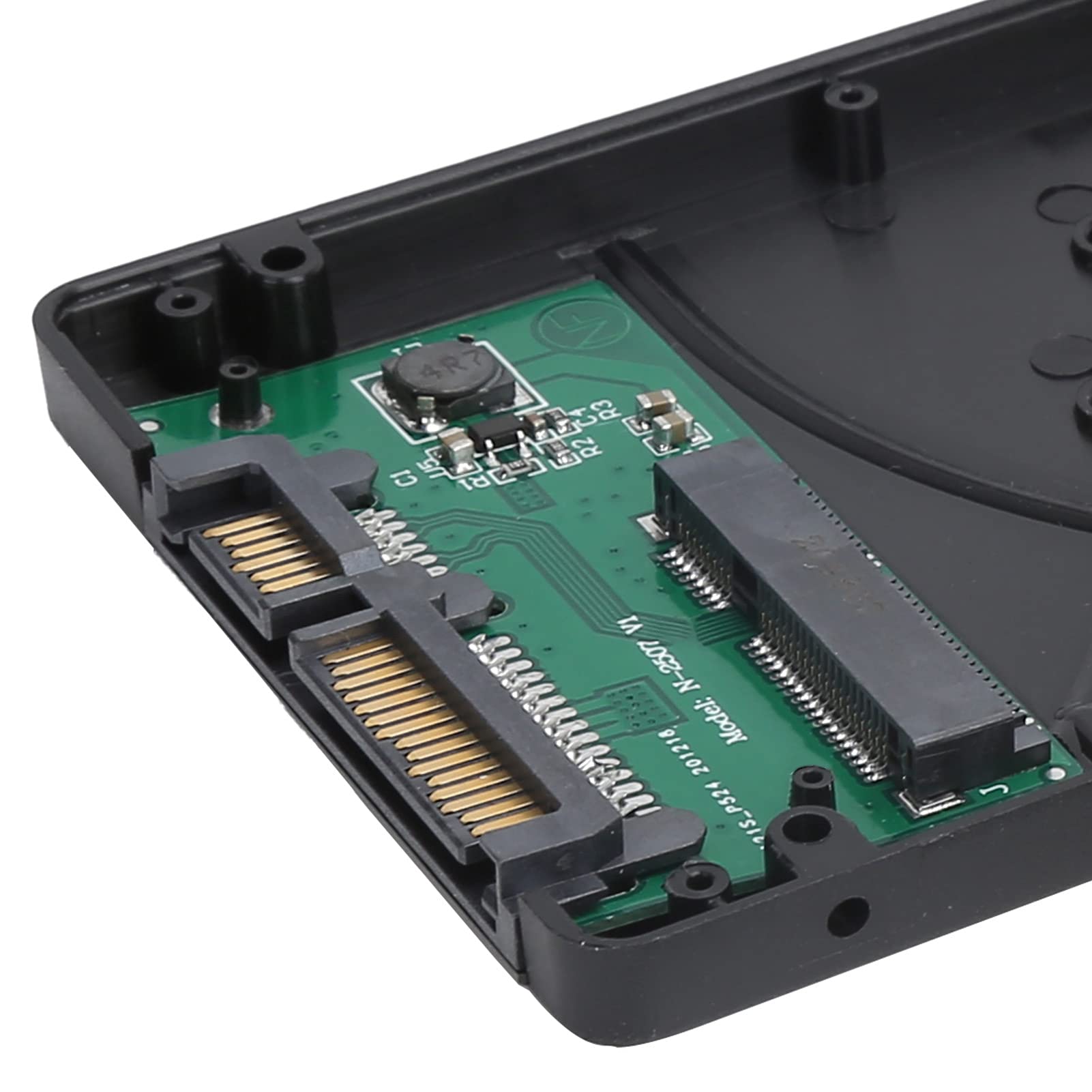 GOWENIC SATA to SATA3.0 Adapter Box, 2.5in SSD Solid State Drive, 7mm Computer Accessories Parts, Internal Solid State Drives, Safe and Reliable, Easy to Use(Black)