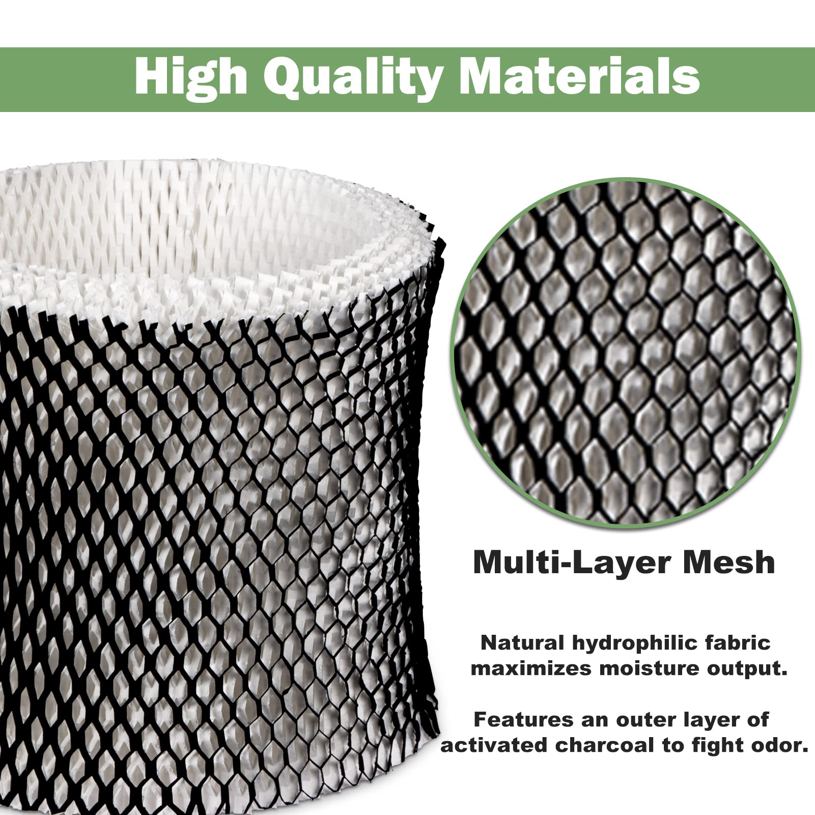 Future Way HWF64 Humidifier Filter B Compatible with Sunbeam SCM1746, Holmes HM1746 and Certain Bionaire Cool Mist Humidifiers, 4-Pack