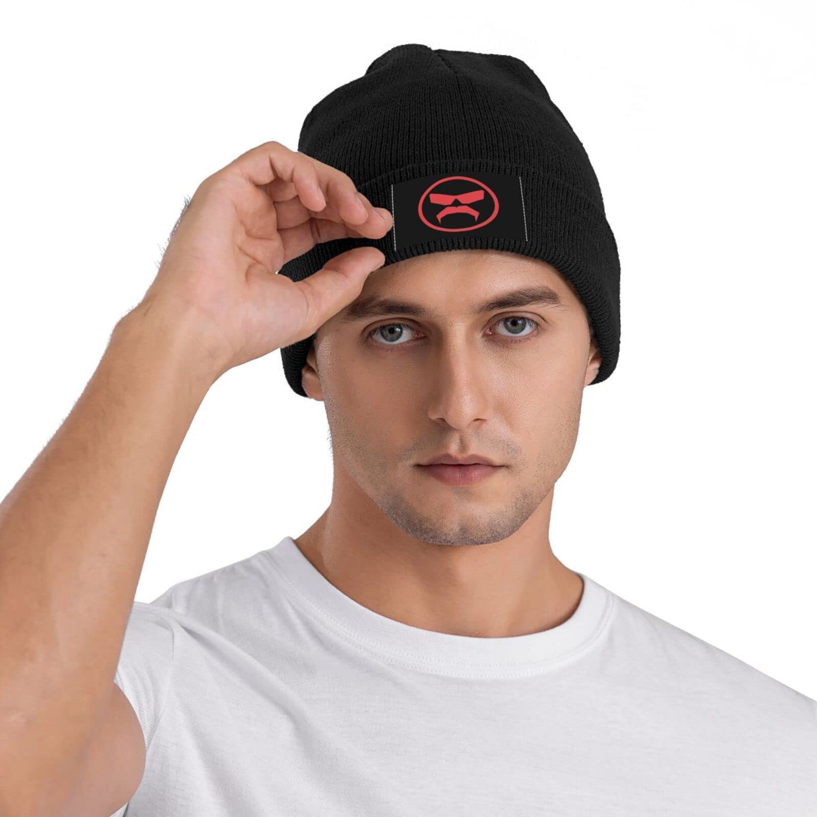 Dr Disrespect Logo Beanie Hat Unisex Winter Warm Knit Hat, Soft Ski Knitted Caps for Men Women Black