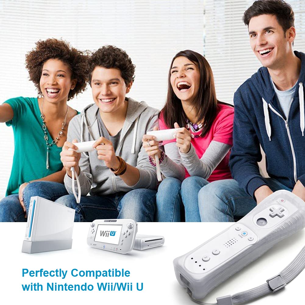 JYELUK Wii Controller,Wii Remote Controller Compatible with Nintendo Wii,with Wrist Strap and Case White