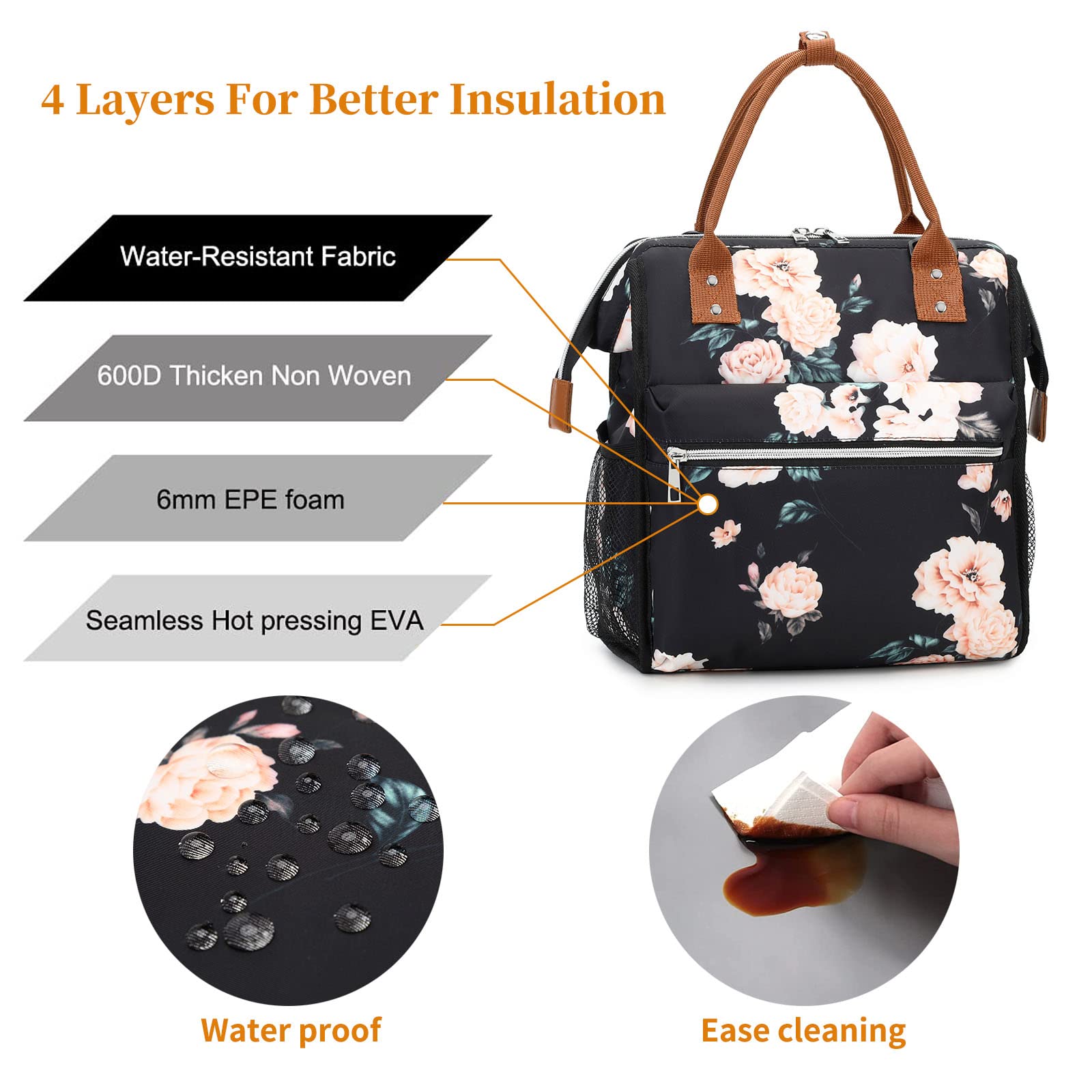Imyth Large Lunch Bag for Women Reusable Insulated leakproof Lunch Box Organize