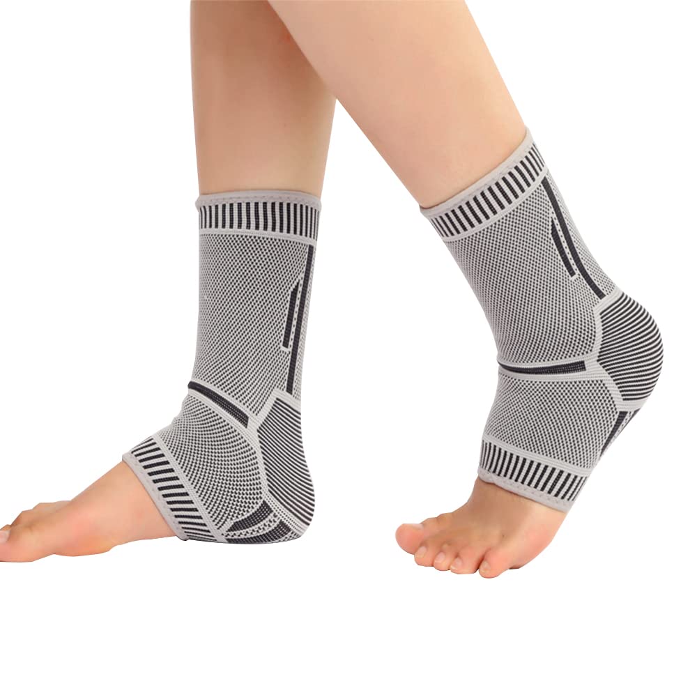 ERfairdeal 2 Pack Ankle Support, Woven Ankle Support Compression Sleeve, Prevents Ankle Injuries, Relieves Sprains, Swelling, Inflammation and More. Unisex Ankle Compression Sleeve (XL)