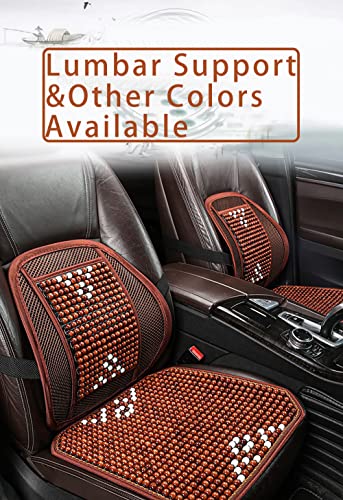 INCH EMPIRE Summer Cool Natural Maple Beads 678pcs Car Seat Cover Office Home Chair Square Pad Breathable Cushion(Light Brown)