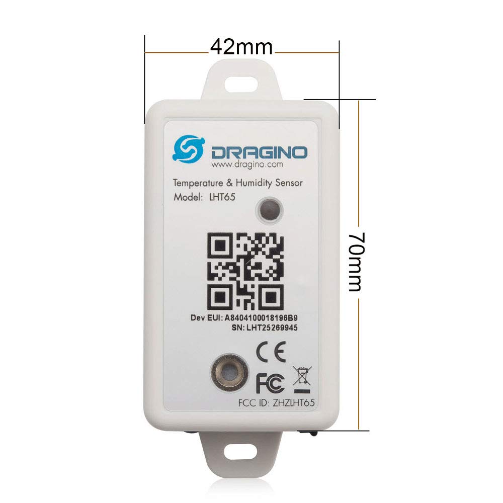 Ferwooh LHT65 915MHZ LoRaWAN DS18B20 Temperature & Humidity Sensor with Built-in 2400mAh Non-Chargeable Battery