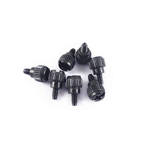 Knurled screw,10pcs 6#-32 * 5/6mmThread Teeth Length 5mm 6mm Computer Pc Case Cooling Fan Toolless Adjustment Screw Thumbscrews Thumb Screw M3.5 (Length : 5mm, Size : Black) ( Color : 5mm , Size : Bla