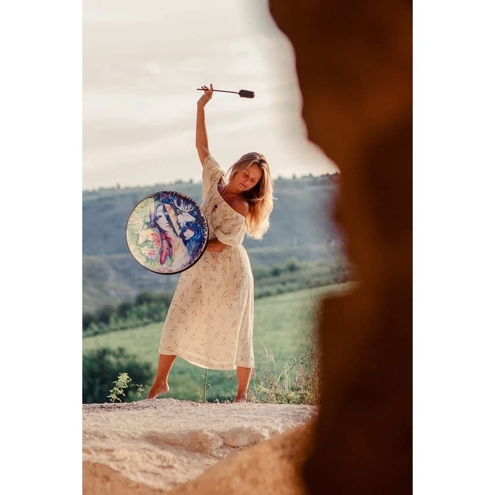 Drincoshow Shaman Drum Gift Drum Set (Elf Deer Shaman Drum)