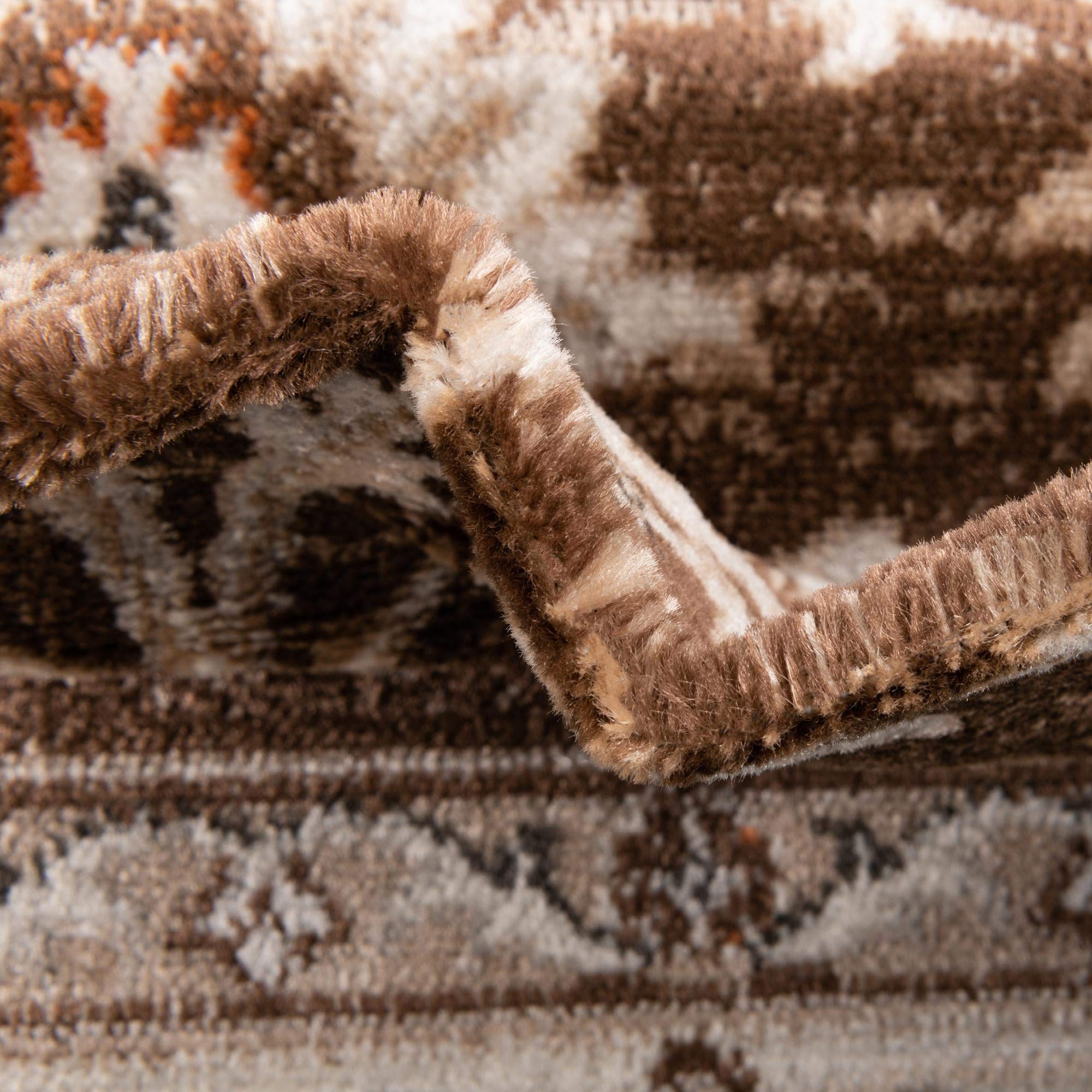 Rugs.com Charlotte Collection Rug β 2' x 3' Brown Low-Pile Rug Perfect for Living Rooms, Large Dining Rooms, Open Floorplans