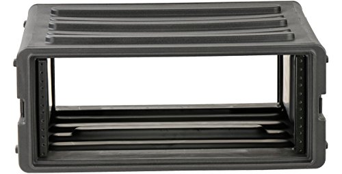 SKB Cases 4U rSeries Standard Roto Molded LLDPE Rack with Flush Carry Handles and Non-Slip Rubber Feet, Includes Rack Mount Screws