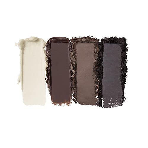 e.l.f. Bite-Size Brow, Mini Brow Quad with Ultra-Pigmented Waxes & Powders, Eyebrow Grooming & Makeup Kit, Black, 0.14 Oz