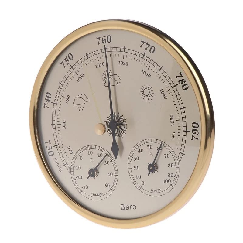 LNYHLXS Wall Mounted Household Barometer Thermometer Hygrometer Weather Station Hanging