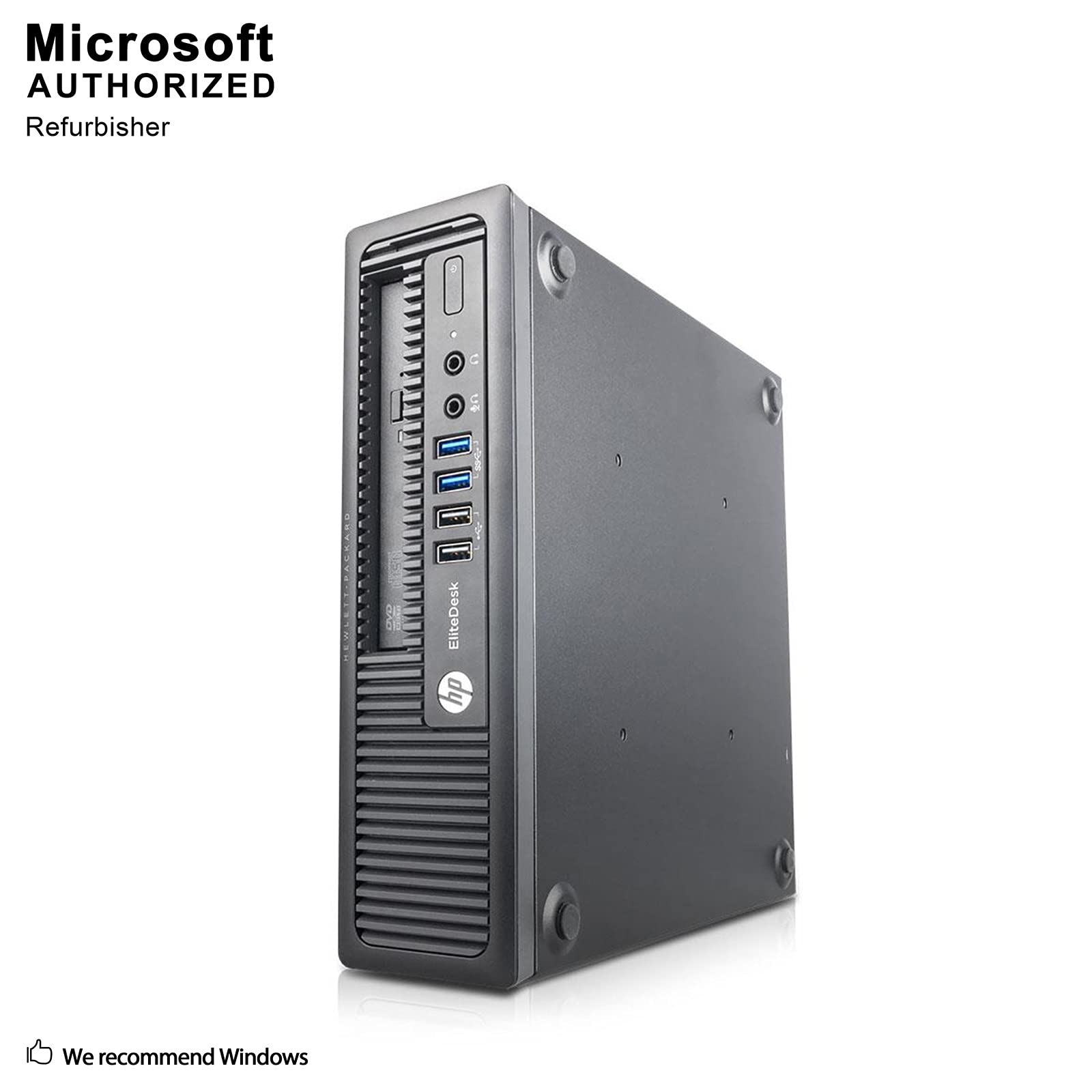 HP EliteDesk 800 G1 Computer PC, Intel Quad Core i5-4570s up to 3.6GHz, 8GB DDR3, 512GB Solid State SSD, DVD, VGA, DP, Windows 10 Pro 64 Bit-Multi-Language Supports English/Spanish/French(Renewed)