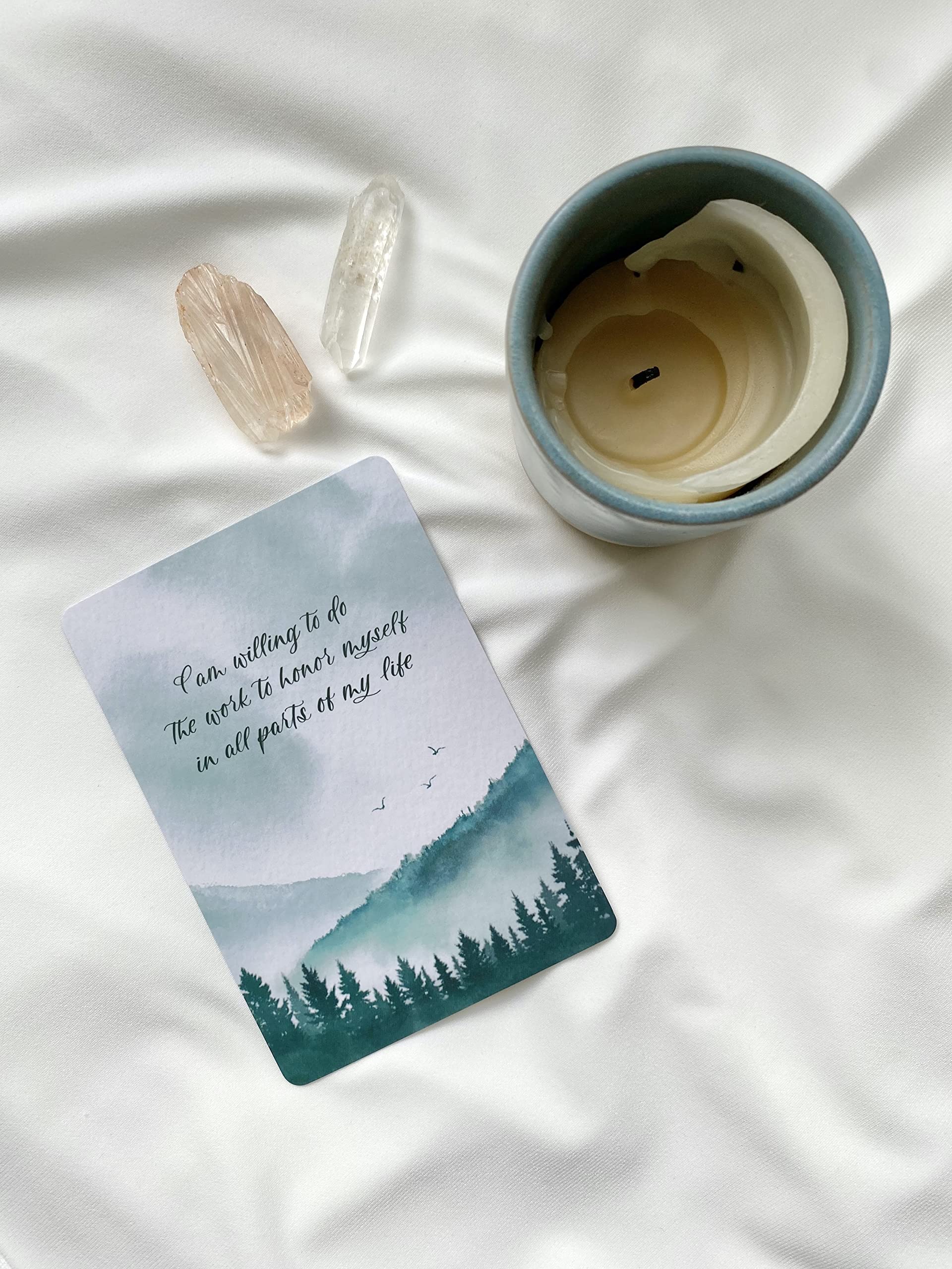 Erin Merrihew Mantra Card Deck | Daily Positive Affirmation & Motivational Cards | 52 Healing Messages for Self-Love & Empowerment