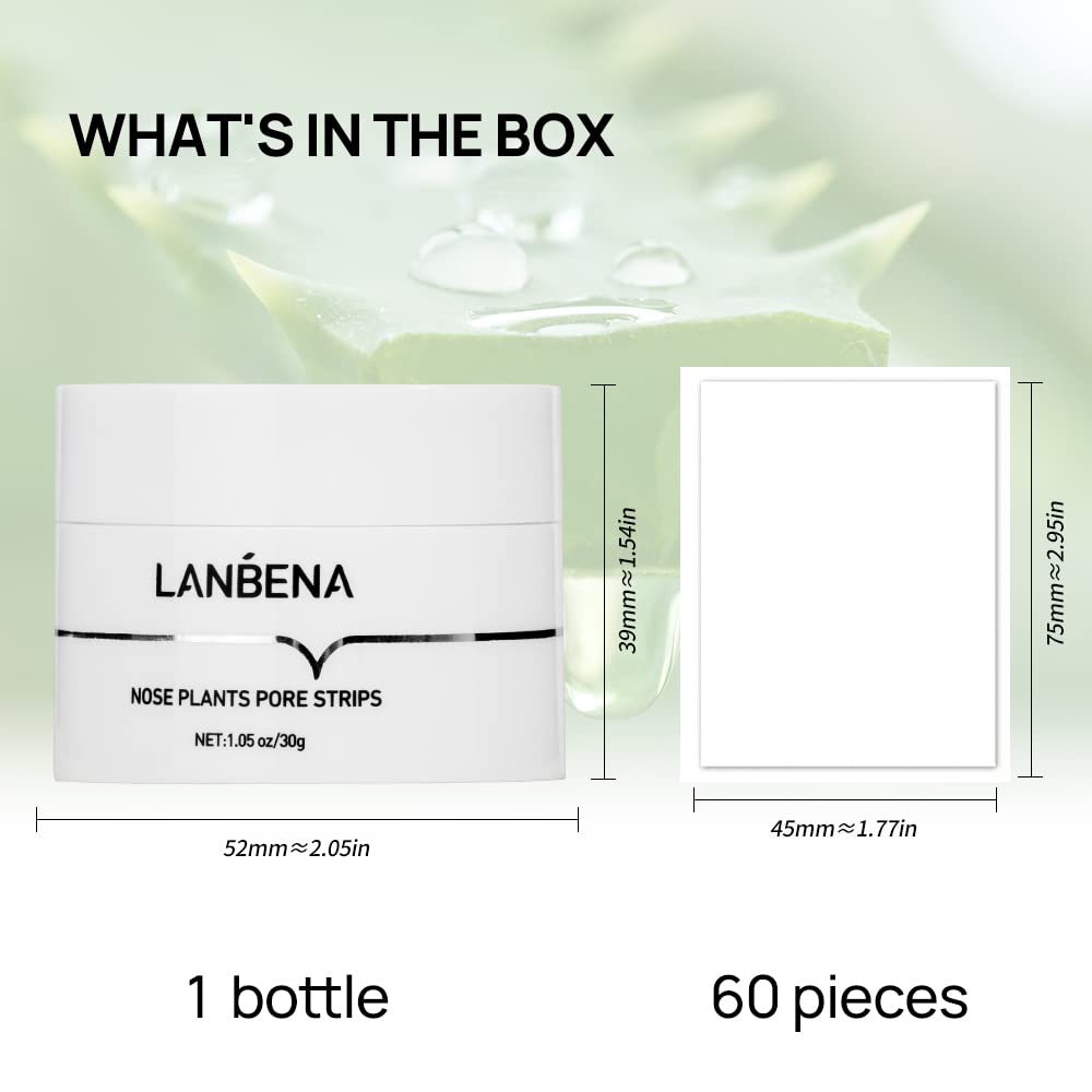 LANBENA Blackhead Remover Peel Off Mask for Face and Nose - 1.05oz. Remove Black Heads Face Black Head Remover Strips.