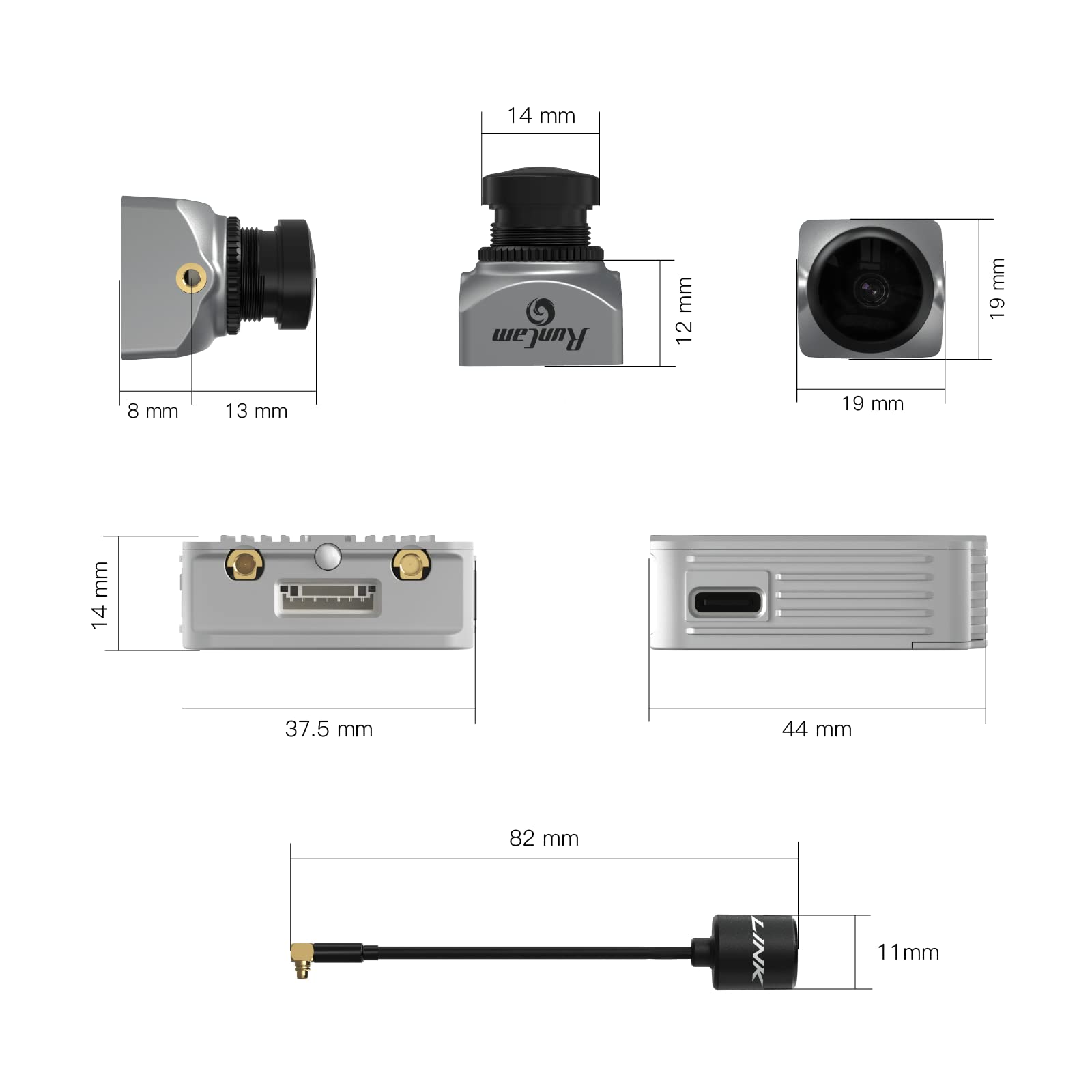 RunCam Phoenix HD Air Unit Kit with 720p60fps Micro Digital FPV Camera & HD Digital Image Transmission System for RC Hobbies FPV Drone Compatible with Caddx Vista Polar DJI FPV Air Unit