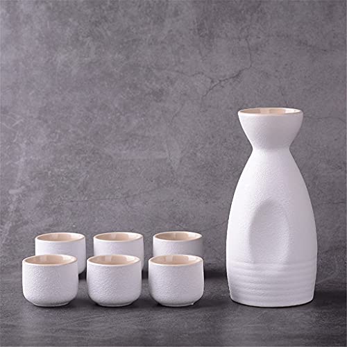 FZZDP Japanese Wine Set Antique Household Wine Set Ceramic Yellow Wine Warm Wine Set Black Pottery Wine Set (Color : E)