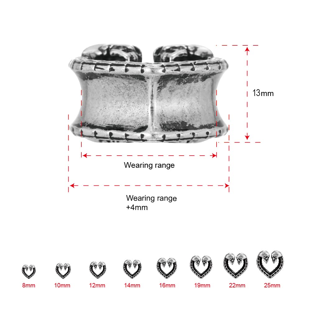 ERKUOO 1 Pair Double Skull Design Saddle Ear Gauges Flesh Gothic Ear Plugs Tunnels Expander Stretcher Piercing Jewelry Earrings 00g(10mm)