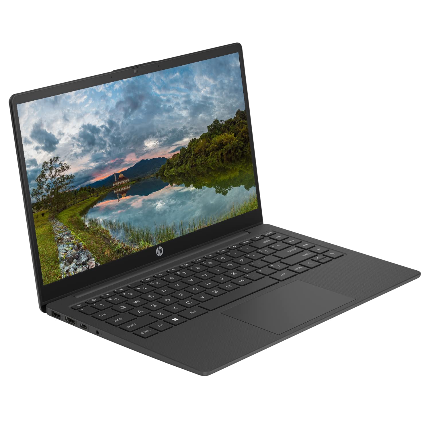 HP 14 Laptop, 14" HD Display, AMD Athlon Gold 7220U, 8GB RAM, 512GB PCIe SSD, USB Type-C, Wi-Fi 6, Webcam, HDMI, Windows 11 Home, Black