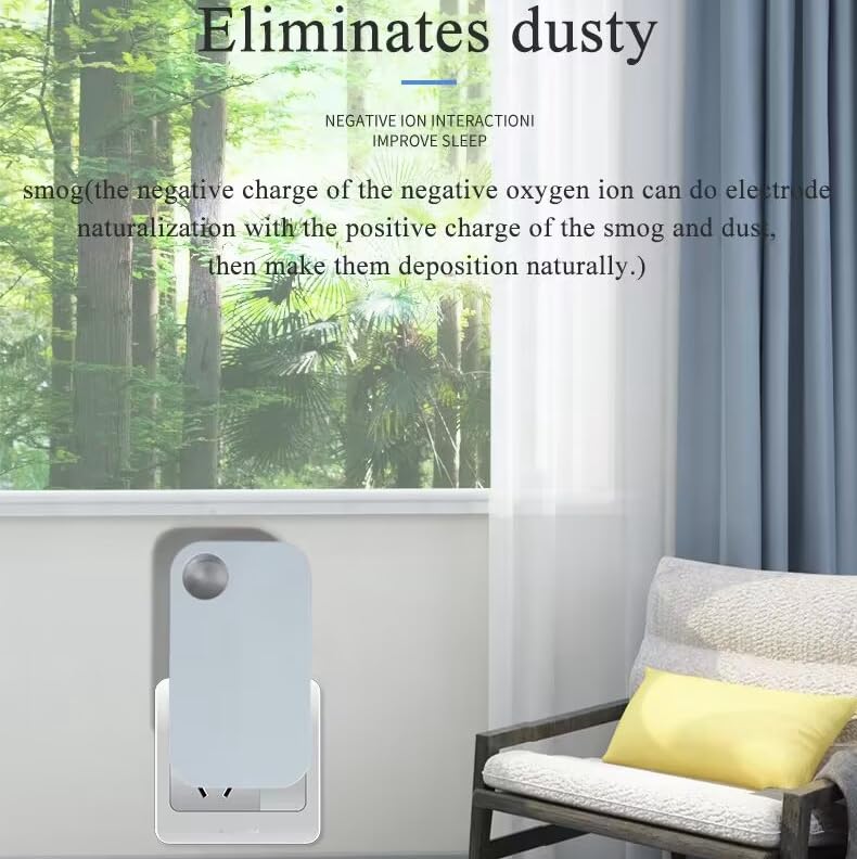 Ionizer Air Purifier,Plug In Air Purifier Ion, Protable and Quiet Plug-in Ionizer with Clear Negative Ion Wind Output, Automatic Release of Anions,Easy to Usefor Home and Office Use