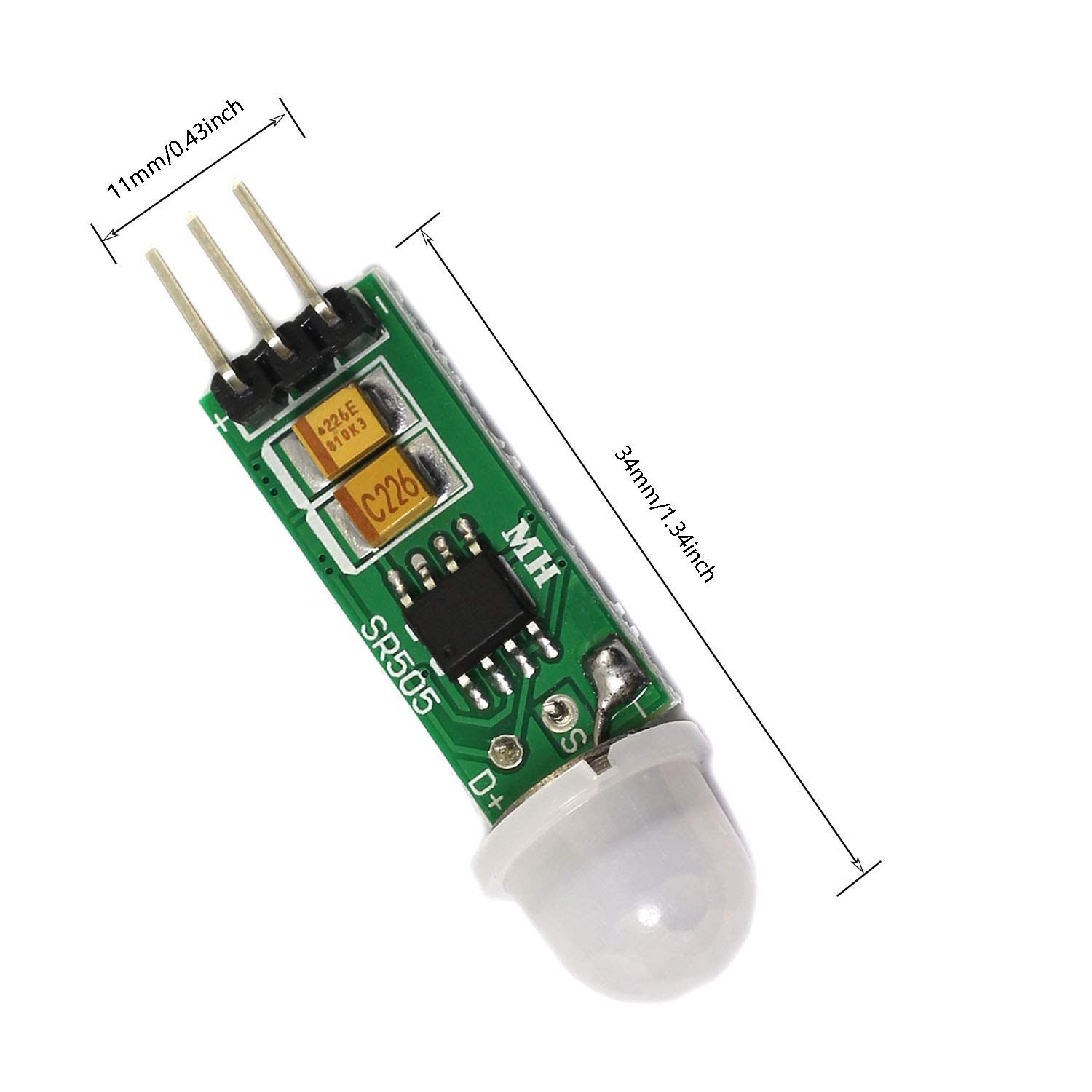 DGZZI 1PC Small Size PIR HC-SR505 Motion Sensor Precise Infrared Detector Module for Arduino