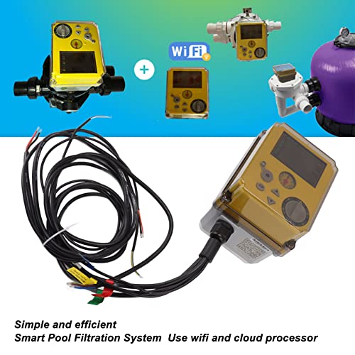 HEEPDD Swimming Pool Automatic 6 Position Multi Way Valve Smart WiFi 6 Way Backwash Valve Valve Actuator Control for Pools Spa Equipment Solar