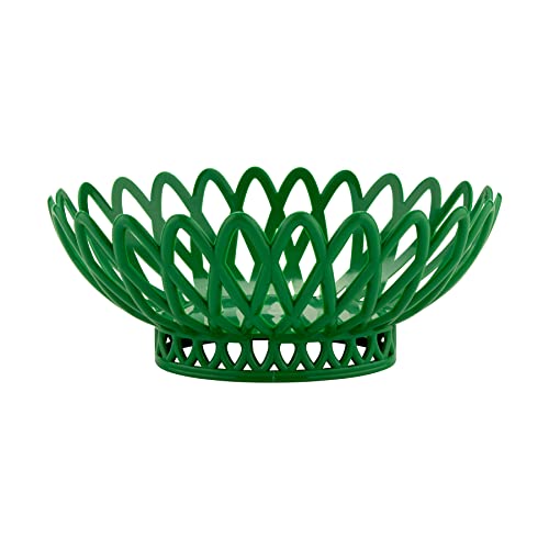 G.E.T. OB-940-FG Restaurant Style Oval Serving / Bread Basket, 10" x 8.25", Rainforest Green (Pack of 12)