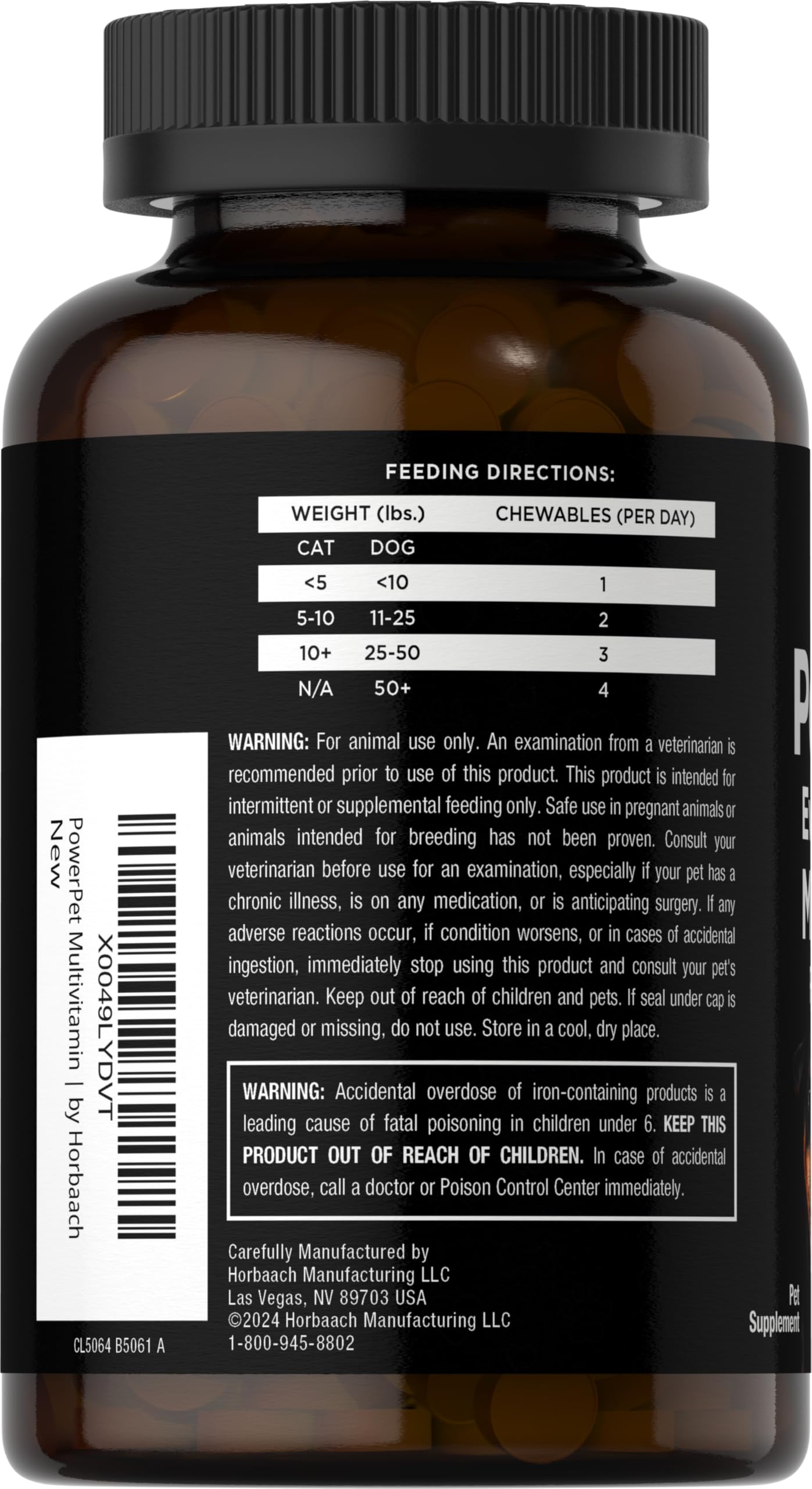 Horbäach Pet Multivitamins for Dogs & Cats | 120 Chewable Tablets | Health Support Supplement | Non-GMO, Gluten Free | by River & RULA