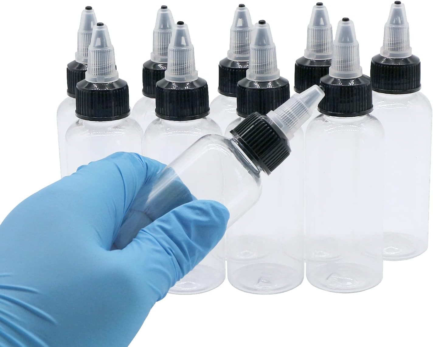 PET Plastic Extruded Liquid Bottle,squeeze bottle,dropper,dispensing bottle,10 Pcs 1 oz Bottles,Laboratory wash Bottle,drip Bottle,Tattoo Ink,Watercolor Pigment Bottle, Ink Discharge Bottle(30ml)