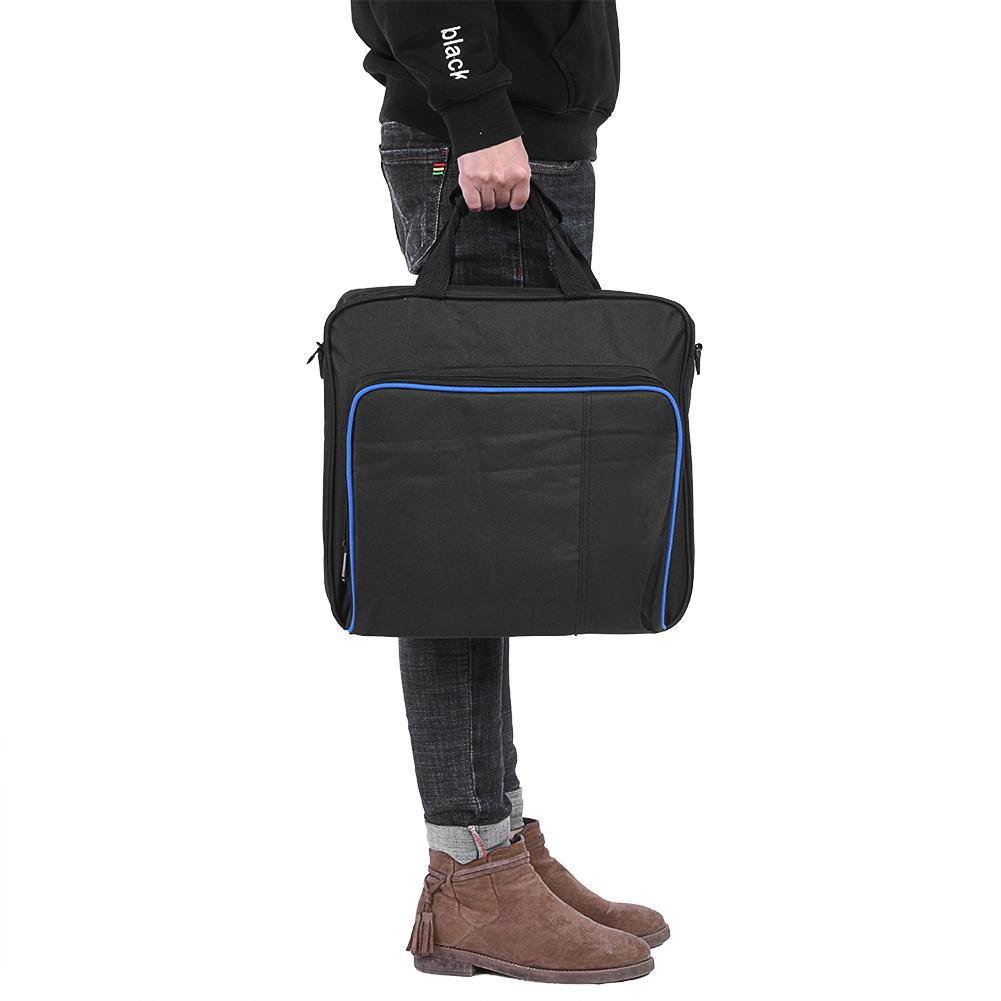 Travel Carrying Case, Portable Storage Bag Organizer for PS4 & PS4 Systems Multifunctional Travel Storage Bag Handbag/Shoulder Bag for Play Station VR Gear Console Equipment, Black