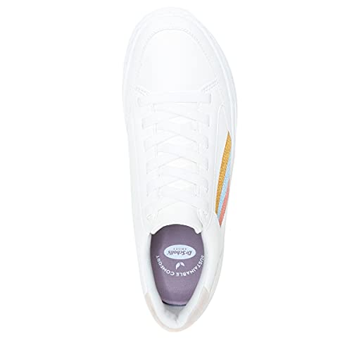Dr. Scholl's Shoes Women's Nailed It Sneaker, White Rainbow, 9