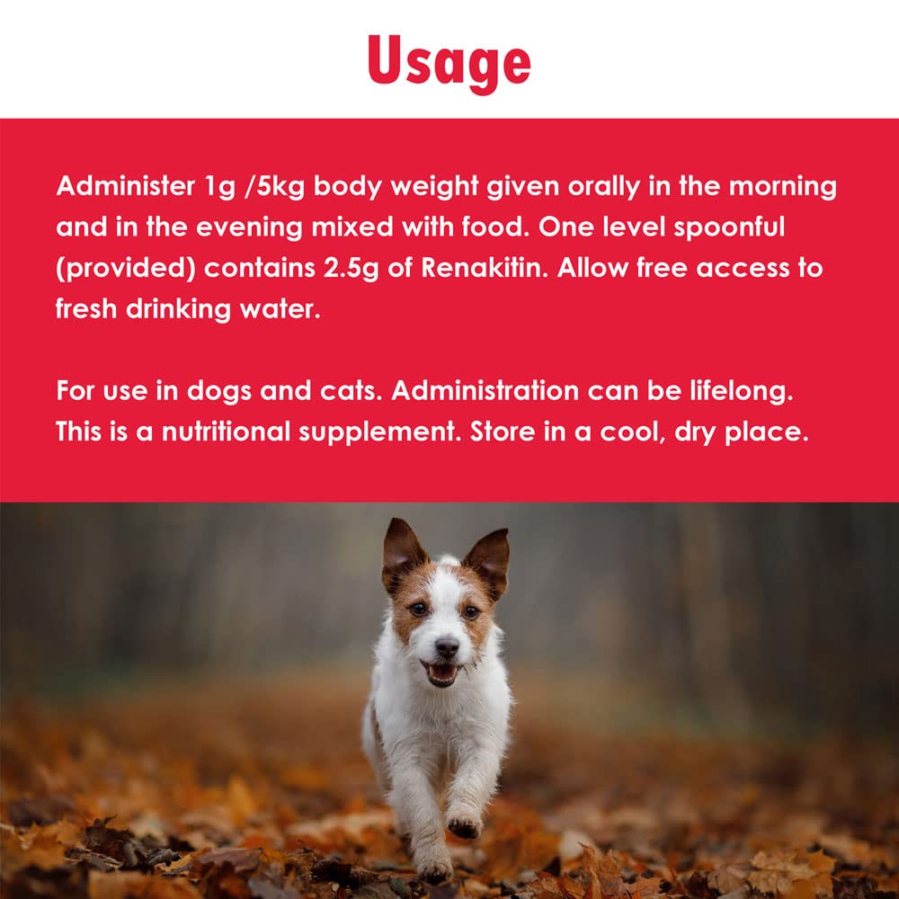 Renakitin Kidney Supplements for Dogs Cats - Contains Chitosan & Calcium Carbonate, Support Optimal Kidney Function, Great Tasting Chicken Flavor, 6.3 oz