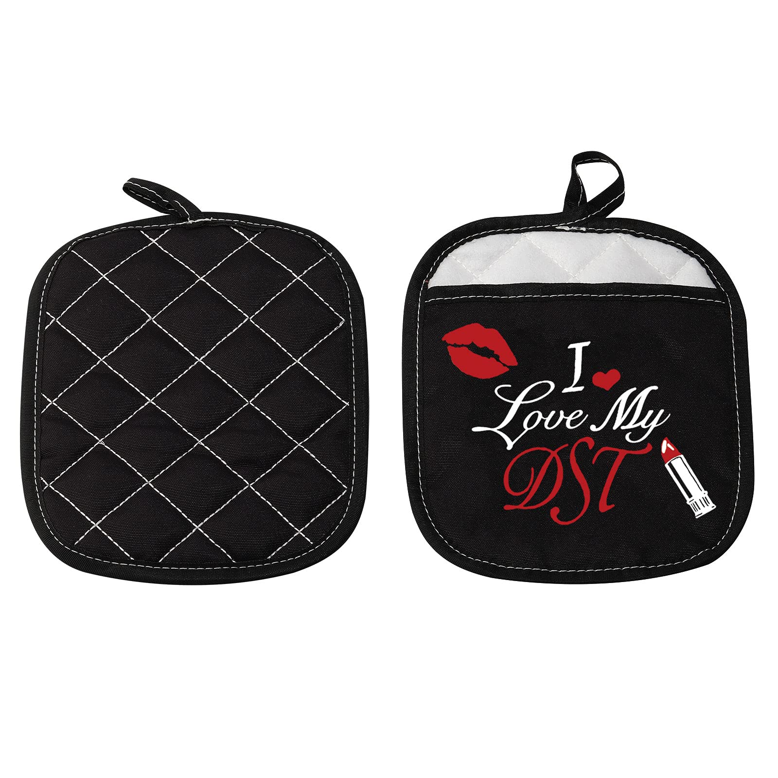 G2TUP Sorority Oven Mitt Gloves I Love My 1913 Gifts Red and White Divine 9 Pot Holders (I Love My)