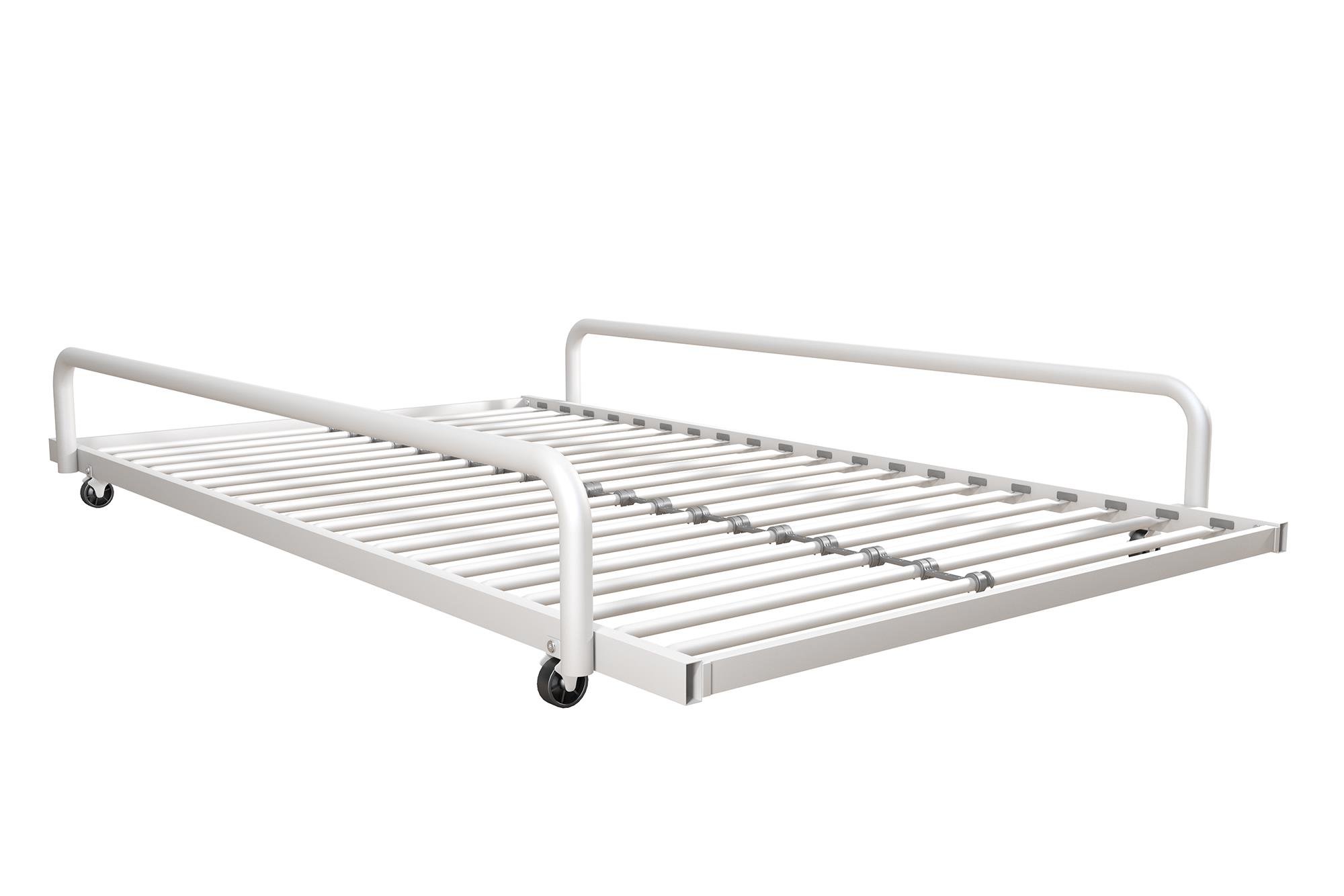 DHP Metal Trundle for Daybed Frame, Fits Twin Size, Silver