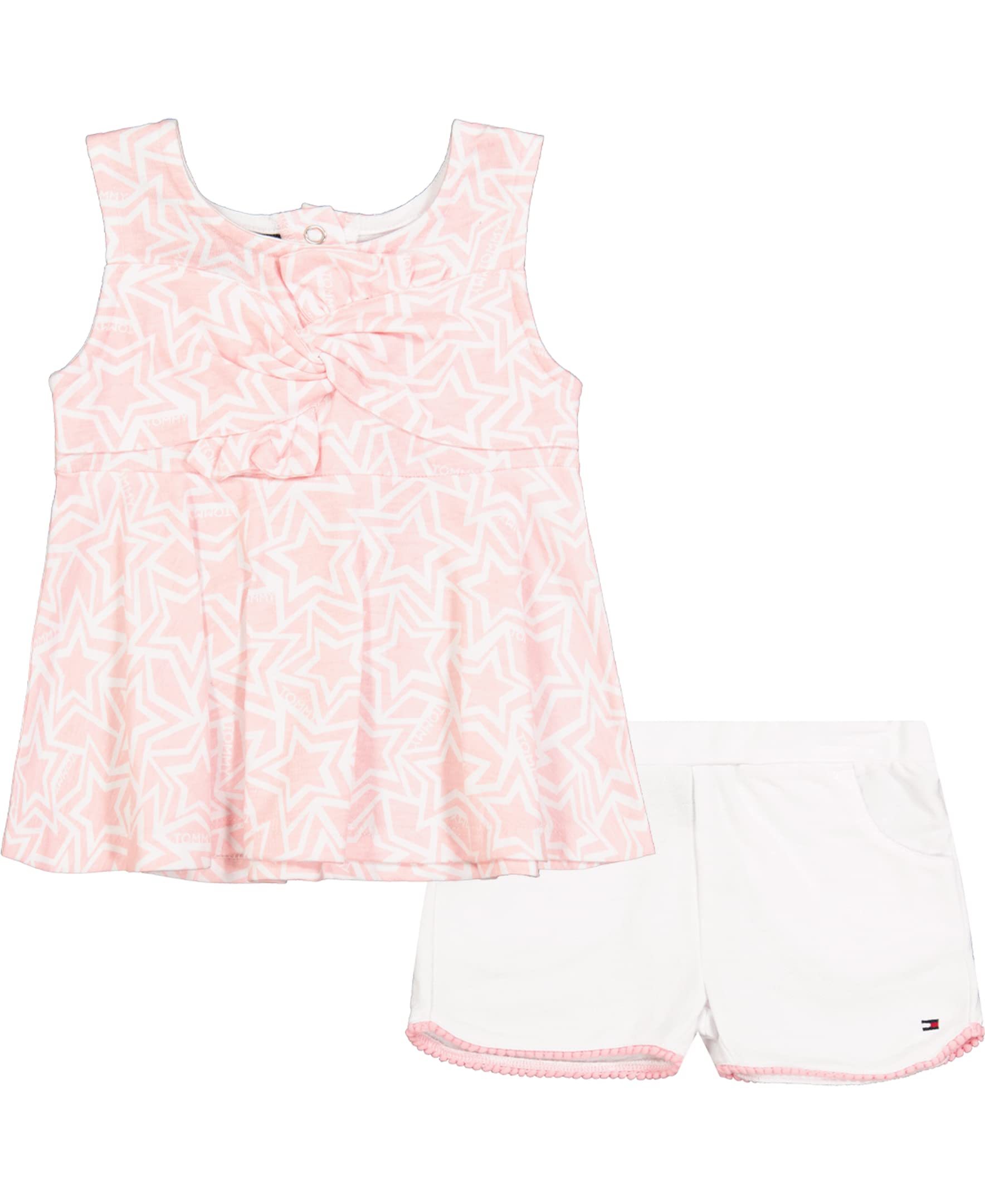 Tommy Hilfiger Baby Girls 2 Pieces Short Set, Rose Shadow, 18M US