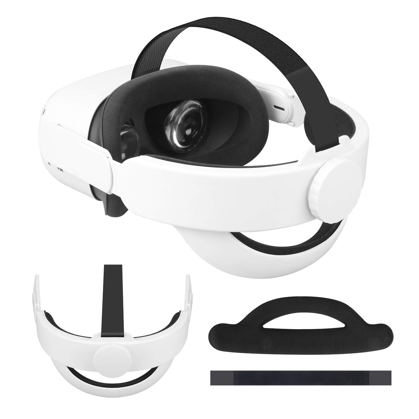 Esimen All-in-one K3 Head Elite Strap for Oculus Quest 2 with Carrying Case Accessories Set,Comfort Foam Pad Strap, Enhanced Comfort and Playtime in VR(Gray)