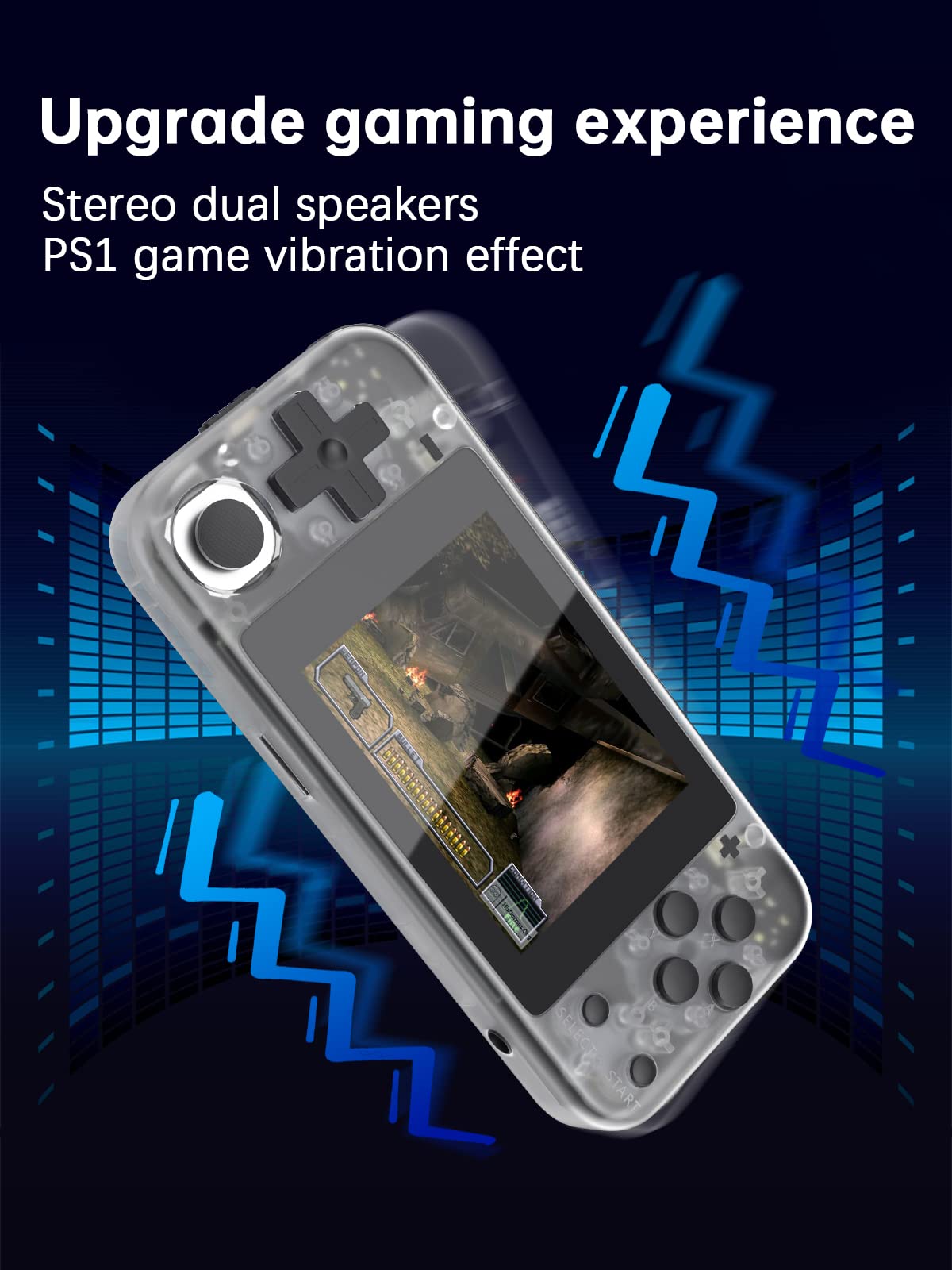 Fadist Handheld Game Console, Portable Game Console with Open Source System Preload 7800+ Games, 3.0 inch IPS Screen, 64G TF Card, Support Movies, Music, Ideal Gift for Kids, Adult, Friend, Lover