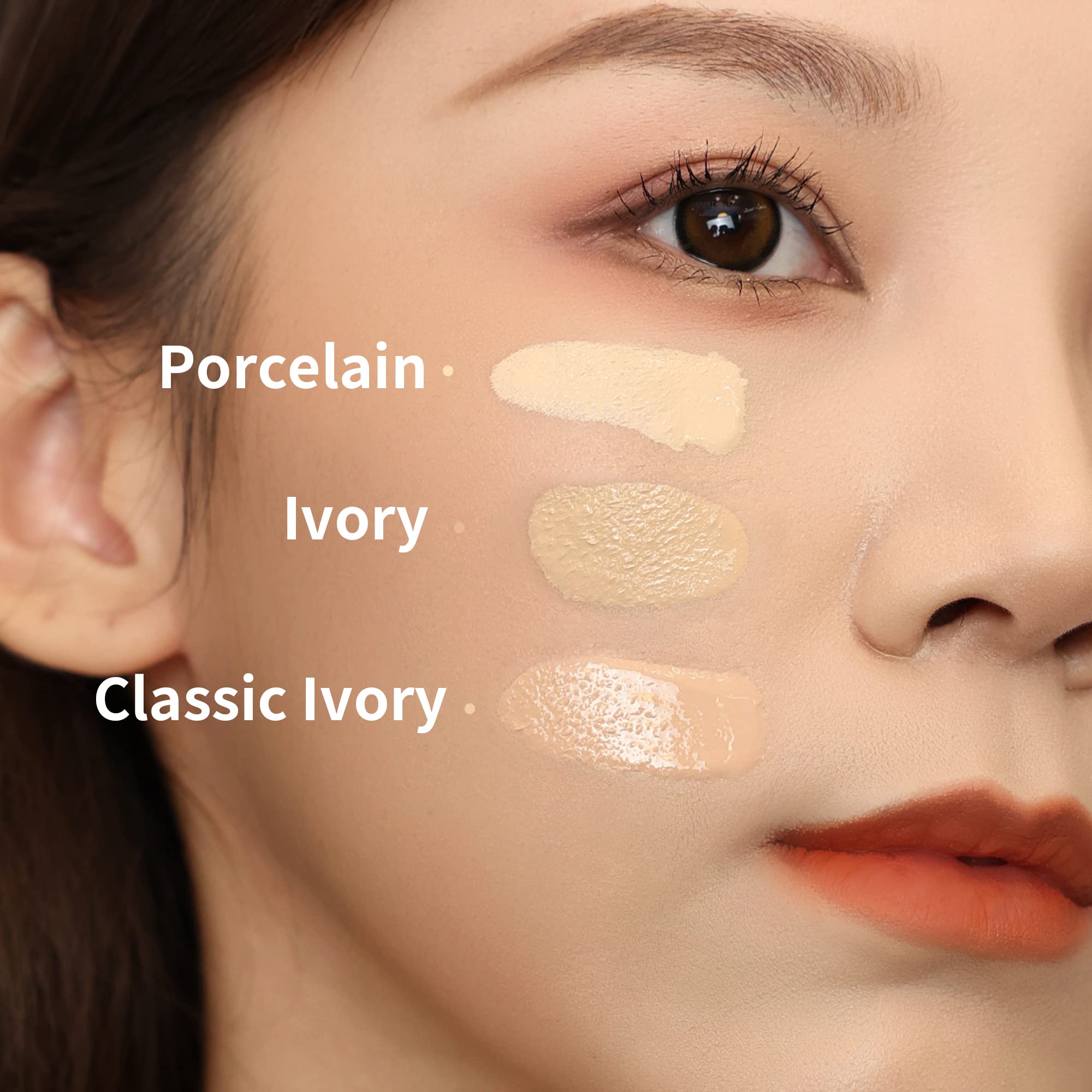 FV Foundation, Nourishing Classic Ivory Flawless Skin Lightweight Waterproof Moisturizing Concealer Lightweight Face Makeup BB Cream Liquid Foundation 1 Fl Oz(30ml) 2 Pack