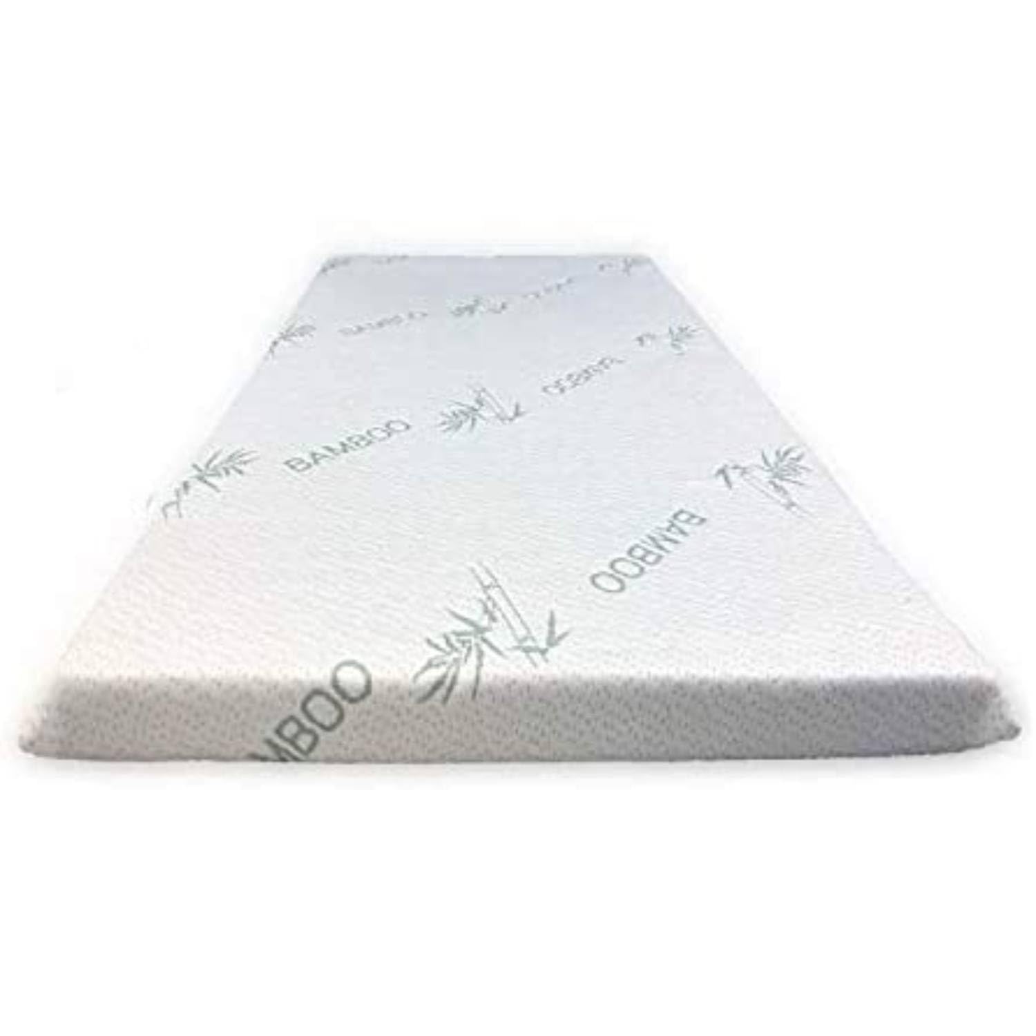ORGANIC TEXTILES Latex Mattress Topper with Rayon derived from Bamboo Cover, Dual Firmness/Dual Zone - Soft and Firm - 2 Inches, Cal King