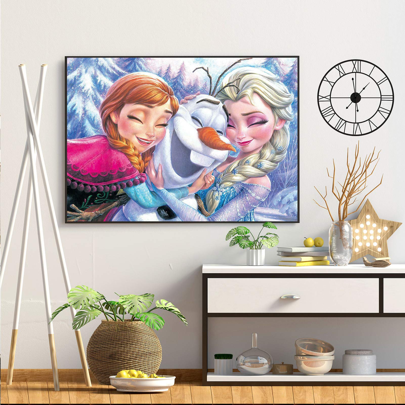 Dylan's cabin DIY 5D Diamond Painting - Full Drill Rhinestone Paint with Diamonds Home Wall Decor(Frozen/12x16inch