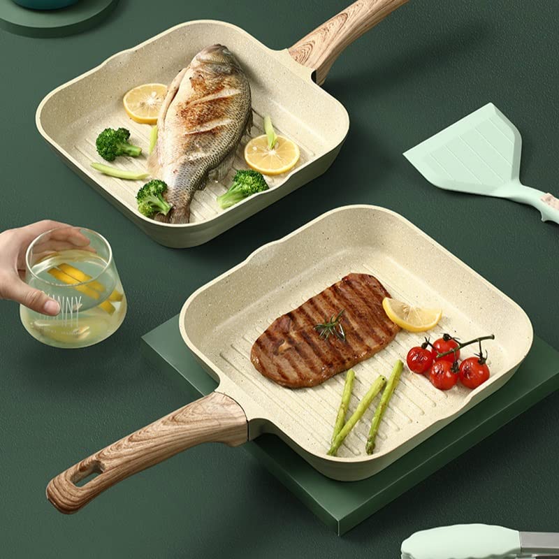 DHTDVD Non-Stick Pan Stainless Steel Cooking Pot Kitchen Wok Pan Lid Pan Induction Cooker Gas Cooker Universal Cookware