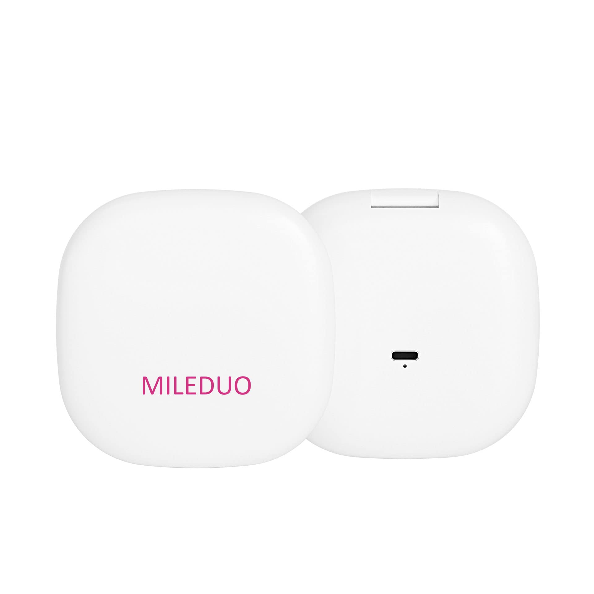MILEDUO Compact Mirror with Light 1X/10X Magnification Travel Mirror Rechargeable Pocket Mirror LED Purse Mirror 2-Sided Folding Handheld Small Makeup Mirror with Light Gift for Women