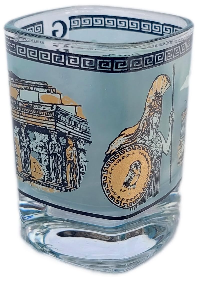 holyland souvenir New Shot Glass Greek Greece Attica Tequila glass Greece Acropolis Parthenon