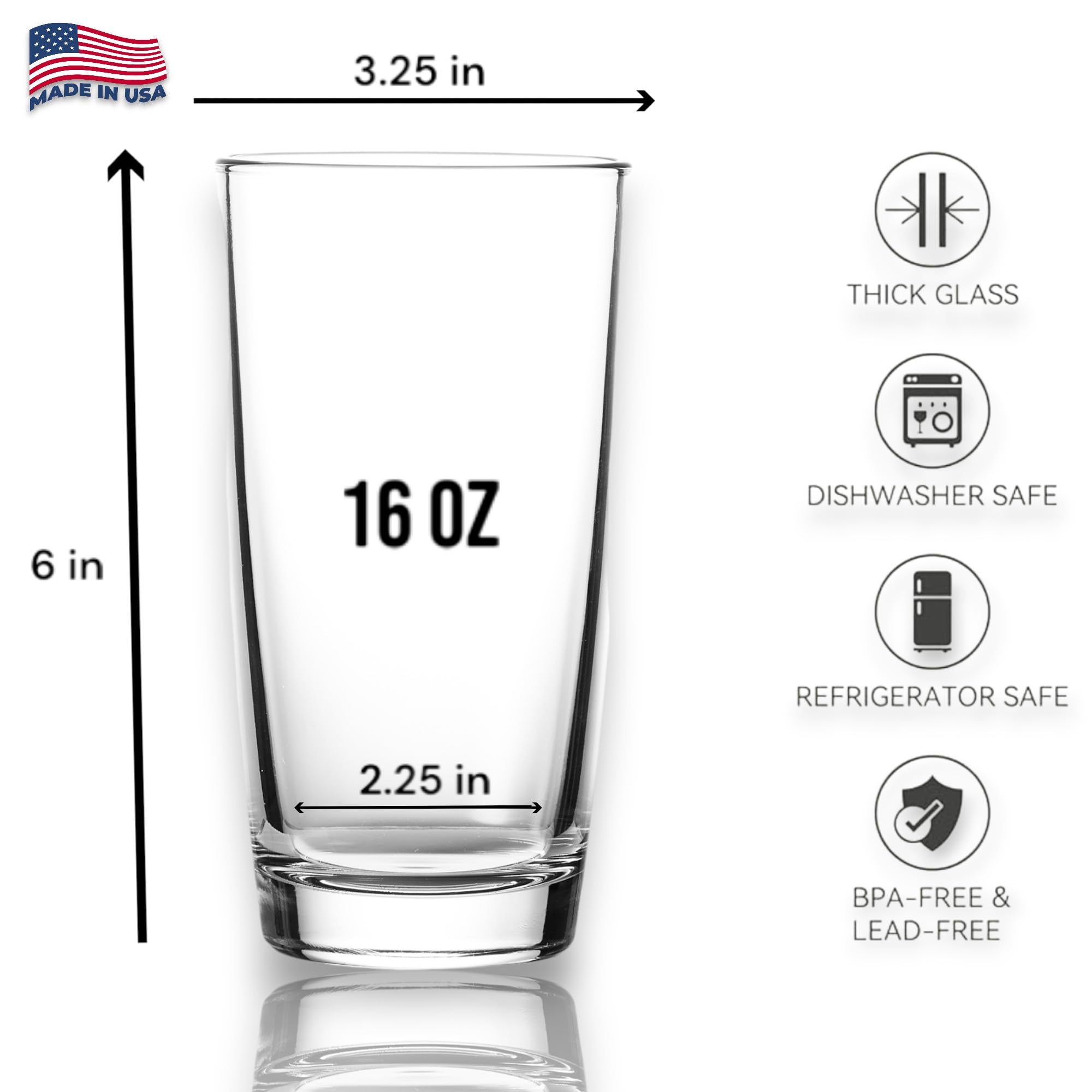 Luminarc 16oz Excalibur Cooler Glasses - Set of 12 Glasses
