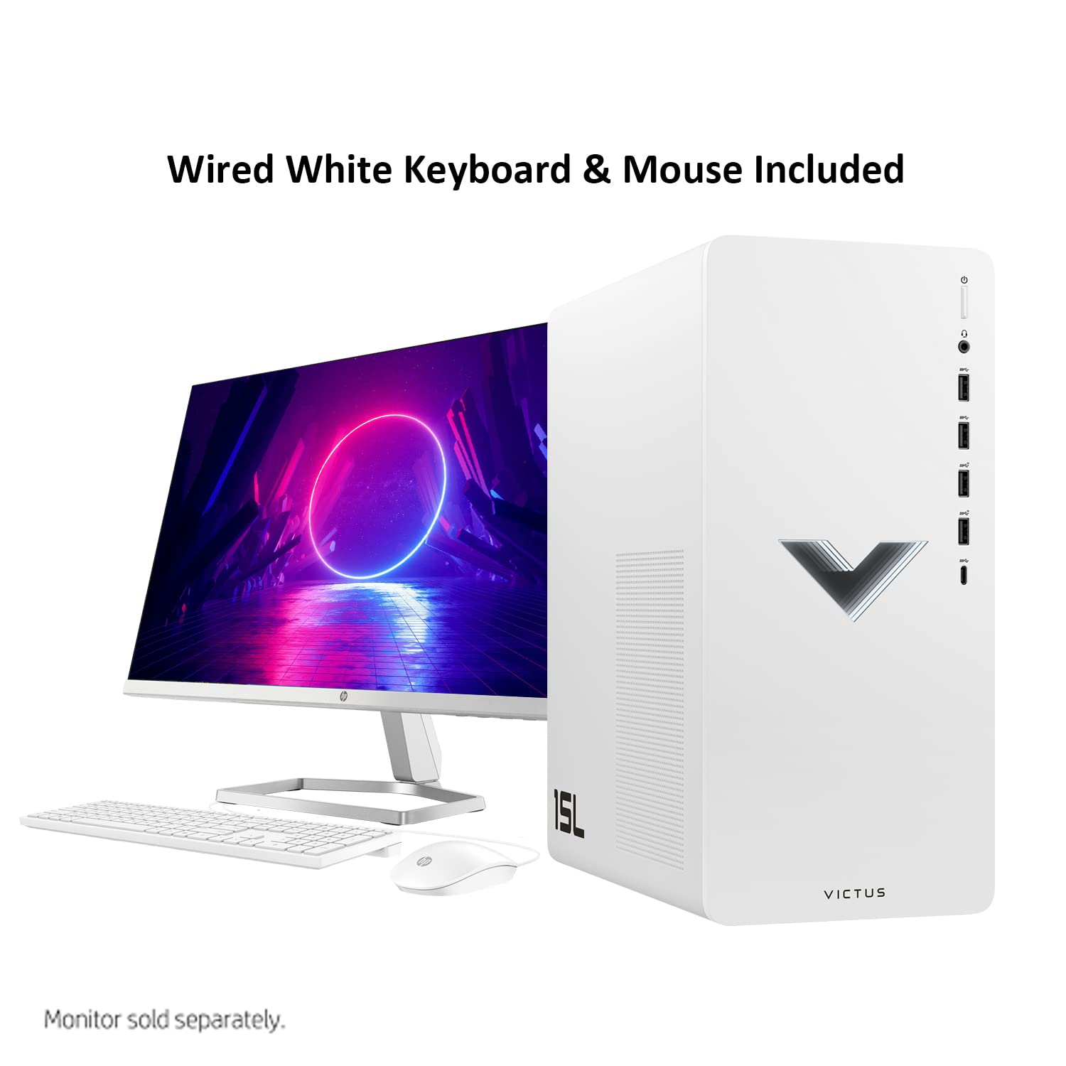 HP Newest Victus 15L Gaming Desktop, AMD Ryzen 7 5700G Processor, AMD Radeon RX 6600XT Graphics, 32GB RAM, 1TB SSD, RJ45, Wired KB and Mouse, Wi-Fi 6, Windows 11 Home